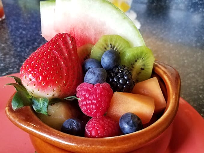 Nature's candy bowl: fresh berries and fruit that pop with color and flavor&mdash;proof that healthy choices can still feel indulgent.