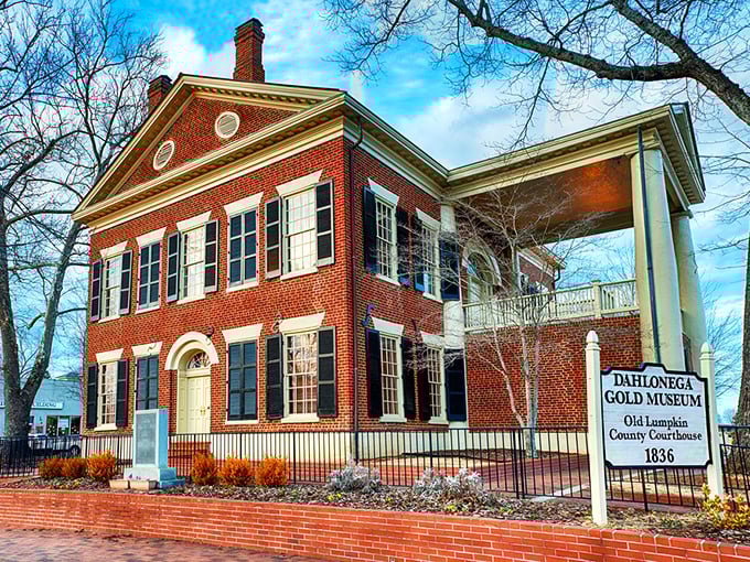 The brick courthouse-turned-gold-museum stands as testament to Dahlonega's glittering past, inviting visitors to discover why this town was America's original gold rush destination.