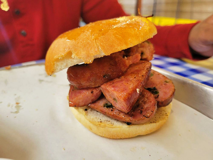 A sausage sandwich that's dressed for success &ndash; simple, unfussy, and ready to transport you to smoked meat nirvana.