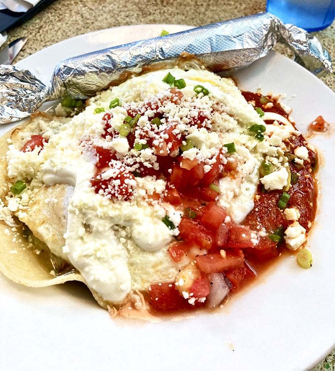 Huevos Rancheros that make you question why you ever settled for plain toast. The queso fresco and fresh pico turn breakfast into art.