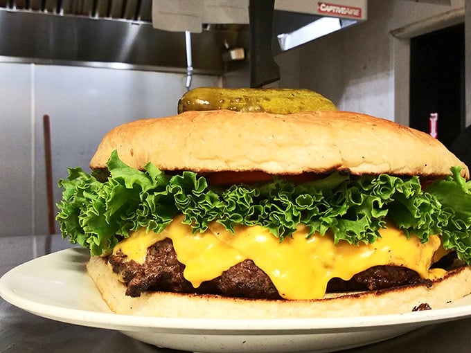 The server delivers what appears to be a UFO &ndash; Unidentified Food Object &ndash; that happens to be the most photogenic burger in Tennessee.
