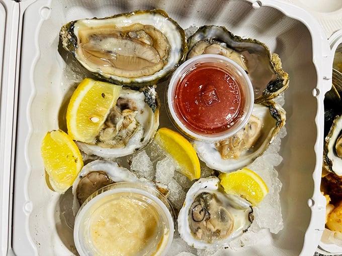 Fresh oysters on the half shell, served with lemon wedges and cocktail sauce&mdash;nature's perfect appetizer that tastes like the Chesapeake Bay just blew you a salty kiss.
