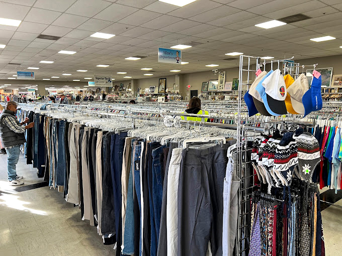 The denim section rivals any mall store. Find your perfect pair hiding between those relaxed-fit dad jeans and surprisingly stylish slacks.