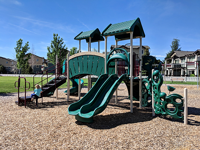 Even the playground in Sisters has mountain-town swagger, where kids can slide while parents daydream about moving here permanently.