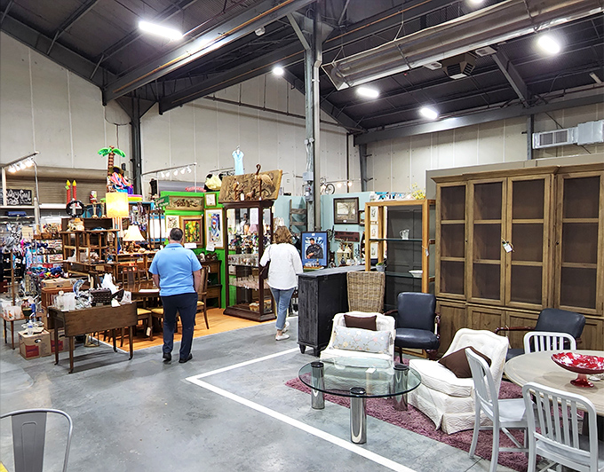 Weekend wanderers navigate this retail archeological dig, where the thrill of discovery trumps any planned purchase.