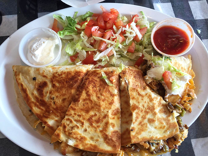 The quesadilla that warranted its own "YOU GOTTA TRY IT" box on the menu proves worthy of the enthusiasm&mdash;crispy, cheesy, and substantial.