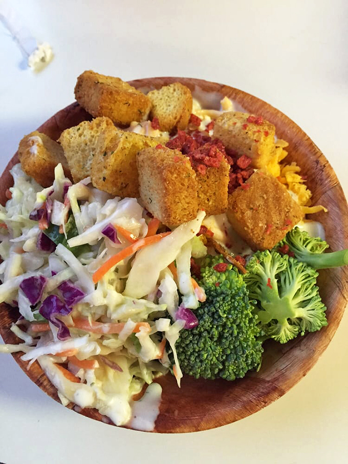 Who said diner food can't be colorful? This salad brings unexpected freshness with a carnival of textures and flavors.