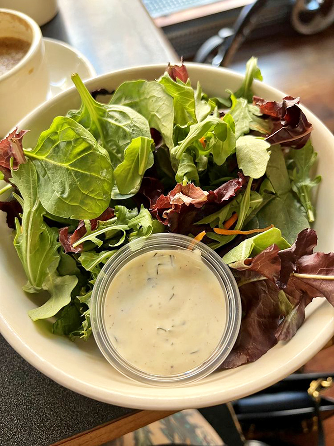 Even their salad game is strong&mdash;crisp mixed greens with house-made dressing that might make you temporarily forget about those pierogies you ordered.