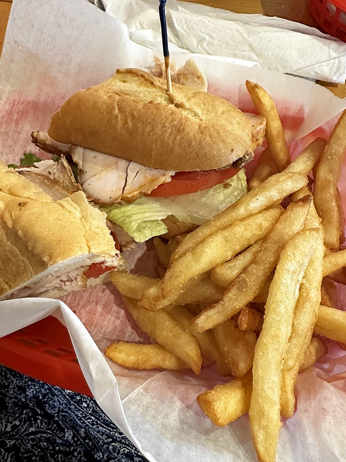 A sandwich so honest it should run for office&mdash;tender smoked chicken, fresh veggies, and a bun that knows its supporting role perfectly.