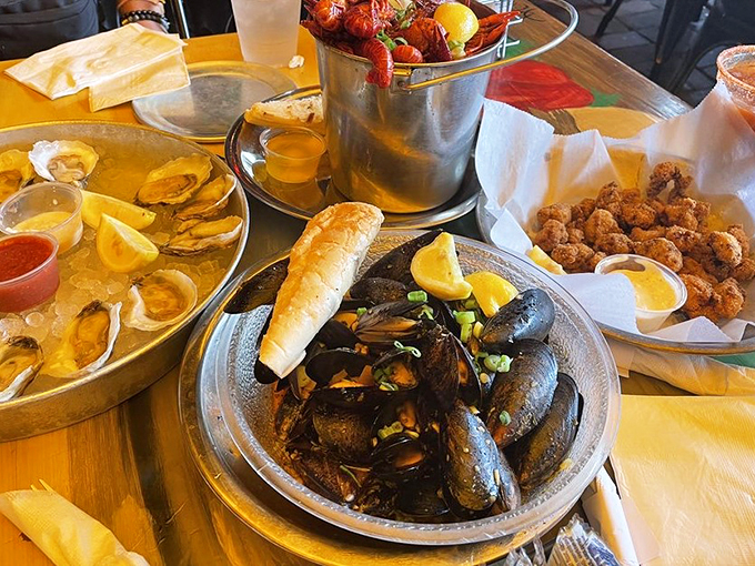 The seafood spread that answers the eternal question: "Why choose one when you can have it all?"