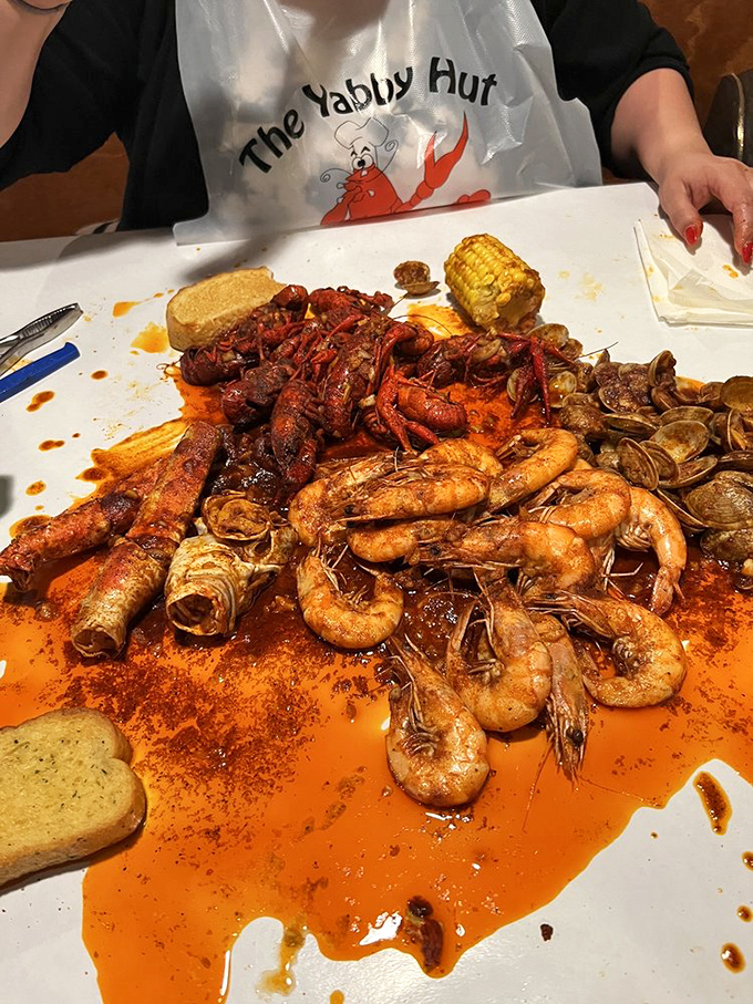 This glorious mess of crawfish, shrimp, and clams is what napkins were invented for. Abandon dignity, embrace flavor&mdash;this is eating at its most primal and perfect.