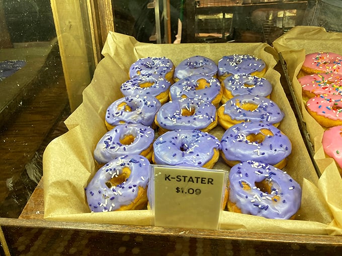 Purple pride in pastry form. These K-State donuts prove school spirit is even better when it's dipped in frosting and covered in sprinkles.