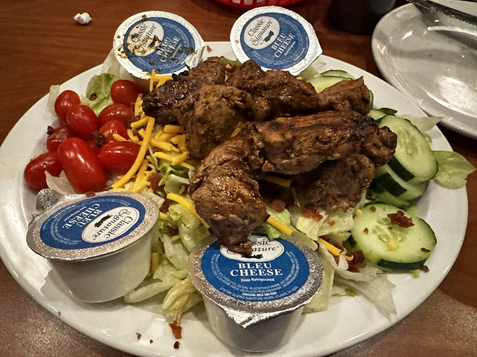 When steak meets salad, it's not a compromise&mdash;it's getting the best of both worlds. Those blue cheese cups are little flavor grenades.