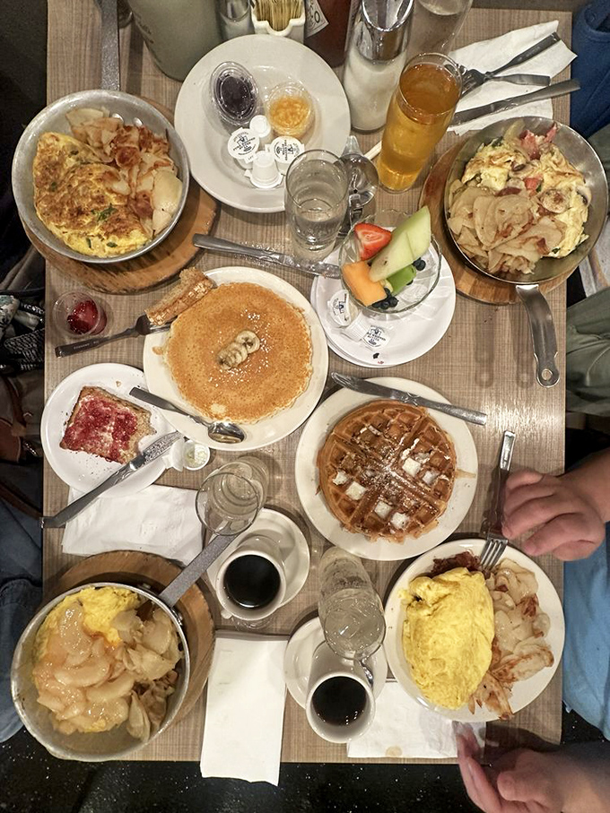 The breakfast table of champions. If this spread doesn't cure what ails you, you might need actual medicine.