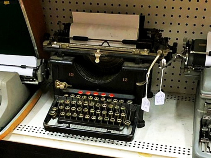This typewriter has probably written love letters, resignation notices, and maybe even the great American novel nobody ever published.