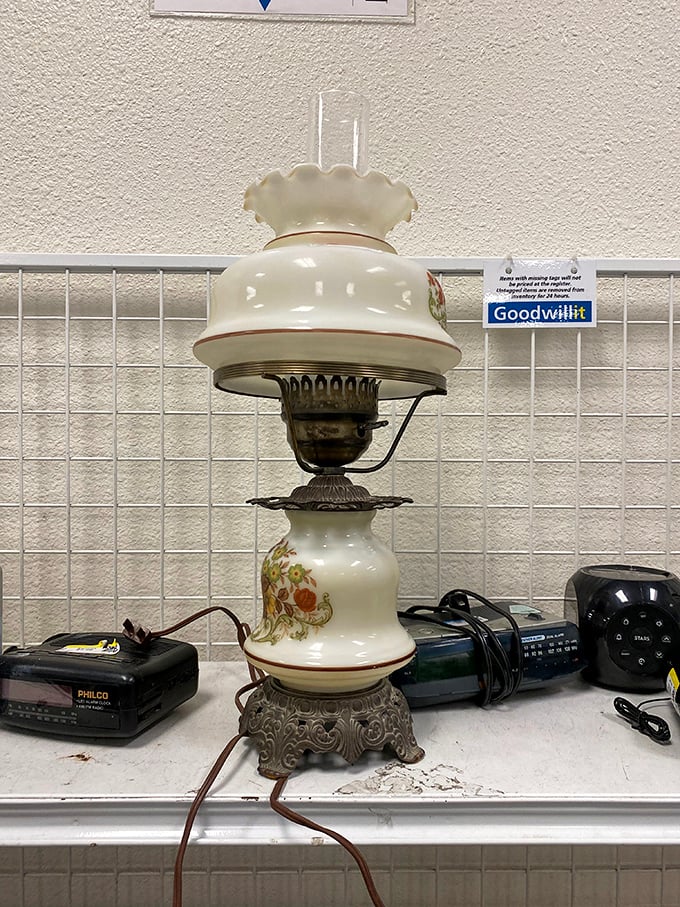 This vintage lamp isn't just illumination&mdash;it's a conversation piece waiting to cast its glow on your most interesting discussions.