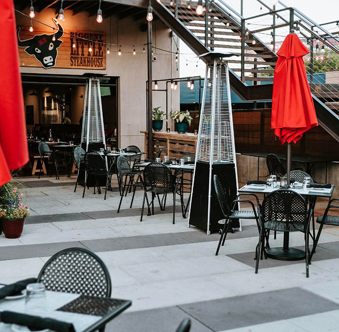 Biggest Little Steakhouse's outdoor patio &ndash; where fresh air and perfectly seared beef create memories that last longer than your diet resolutions.