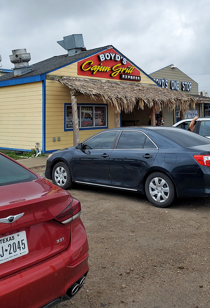 Boyd's thatched entrance says "tropical getaway," but those Cajun flavors scream "Louisiana backroad discovery worth every mile."