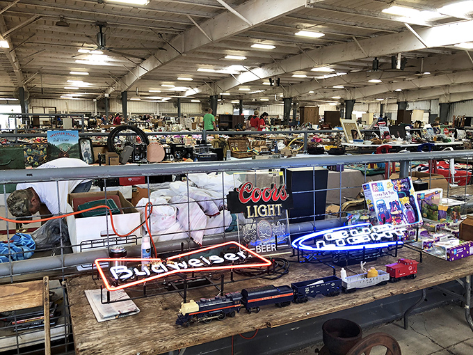 Colonel Dick's warehouse of wonders – where neon signs from yesteryear illuminate treasures you didn't know you needed.