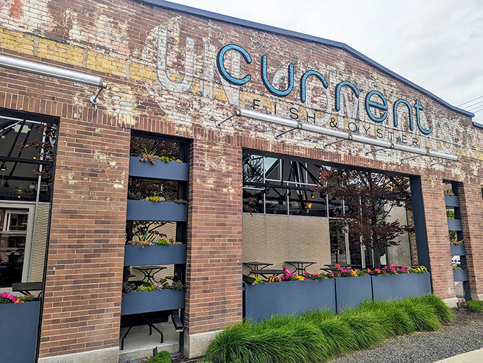 Current's rustic-meets-modern brick fa&ccedil;ade hints at the culinary magic happening inside this seafood haven.