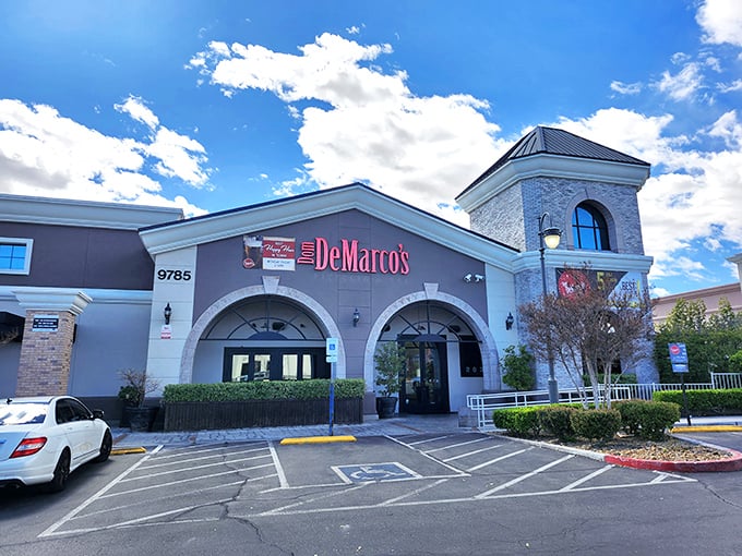  Dom DeMarco's: Architectural elegance meets pizza excellence. Those arched windows frame a pizza experience worth writing home about.