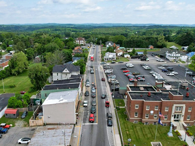 Floyd's historic theater marquee stands ready to announce the next big thing in this small but mighty arts town.