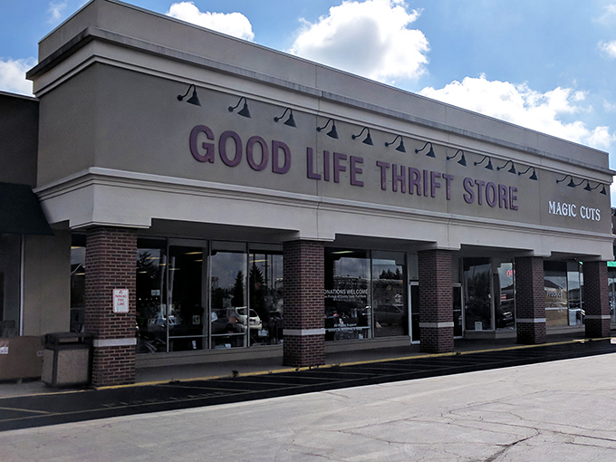 Good Life Thrift Store's straightforward signage doesn't need to shout&mdash;the treasures inside do all the talking, and at prices that whisper sweet nothings to your wallet.