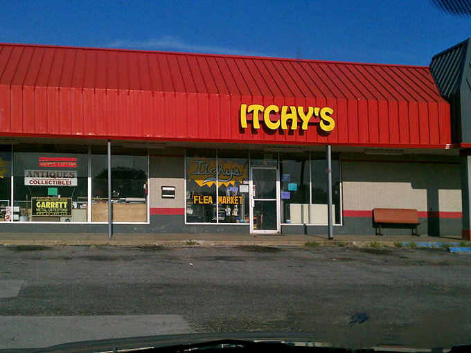 With a name like Itchy's, you know it's going to be memorable! This eye-catching red storefront promises an adventure in collecting.