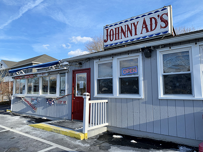 Johnny Ad's modest exterior hides seafood greatness, like finding out your quiet neighbor once jammed with The Rolling Stones.