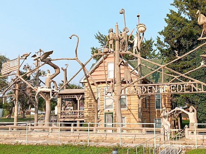 Lucas' Garden of Eden defies description &ndash; part folk art, part fever dream. The creator's imagination knew no bounds!