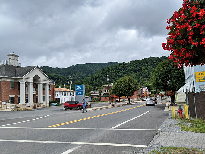 Marlinton's riverside charm – where the water moves slowly and life moves even slower.