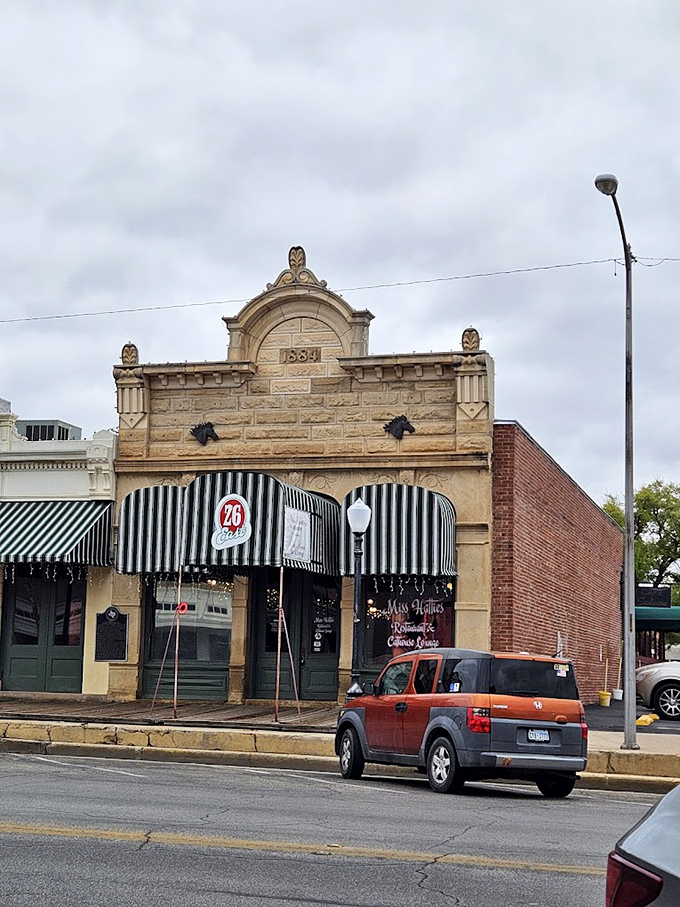 Miss Hattie's historic facade hints at its colorful past. The steaks inside are the only scandal worth discussing these days.