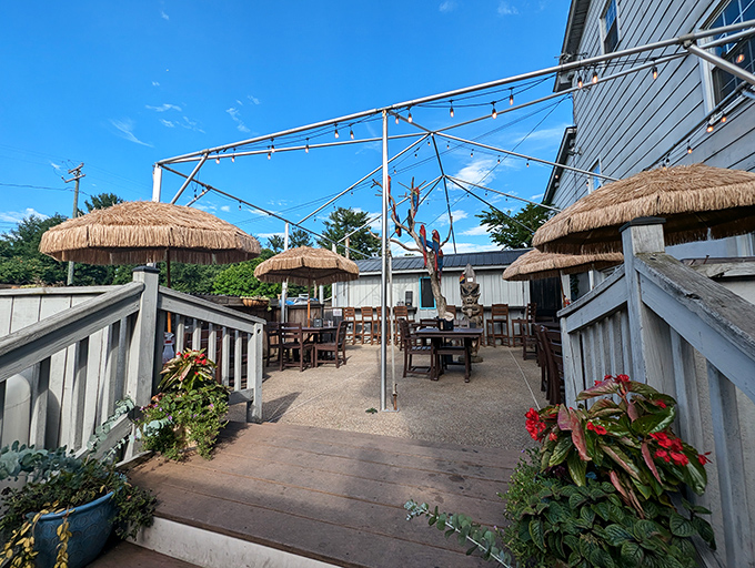 Monk's tiki-inspired patio creates the unexpected mashup you never knew you needed: island vibes meet smoky perfection.