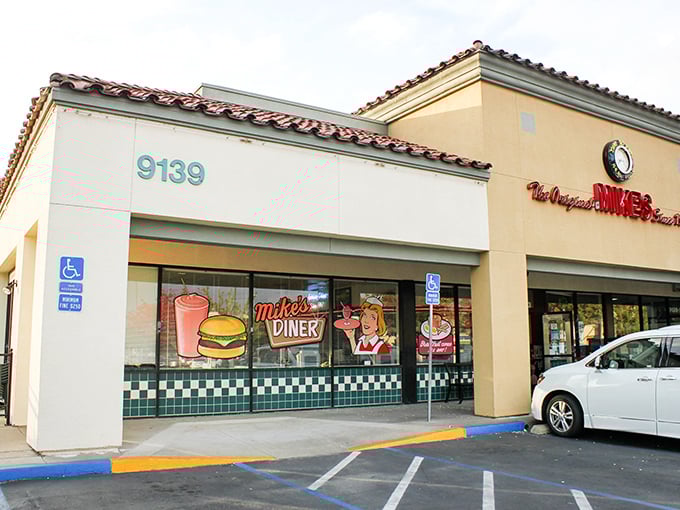Original Mike's Diner: Where the cartoon waitress on the sign promises service with personality, and the kitchen delivers plates that require both hands.