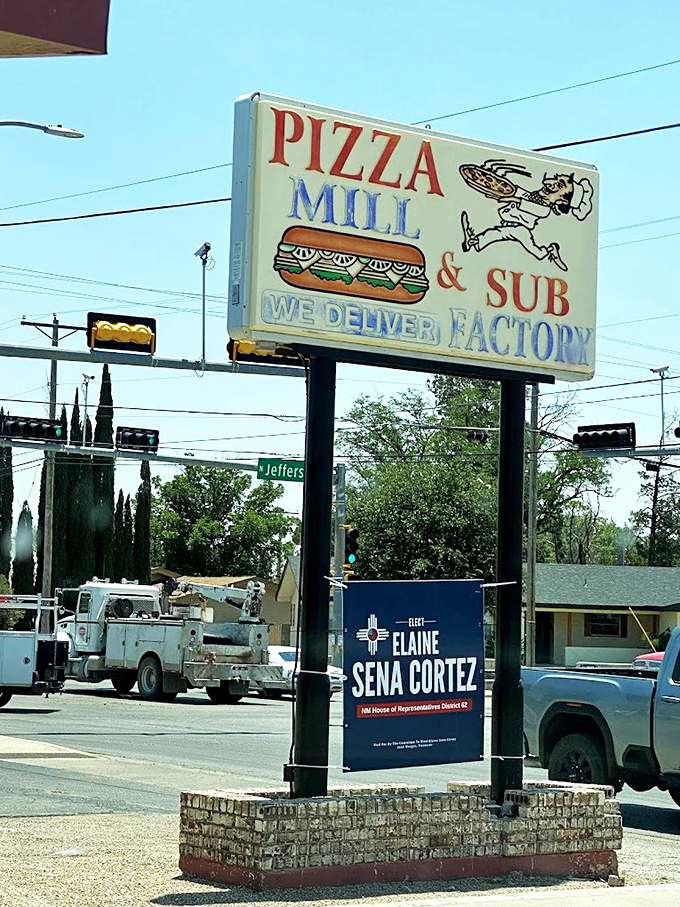 This vintage sign has directed hungry Hobbs residents to pizza nirvana for generations &ndash; sometimes the best GPS is tradition.