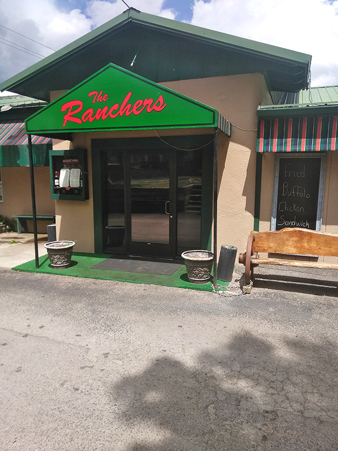 The Ranchers' modest green entrance might not win beauty contests, but wait until you meet their butter-topped filet.