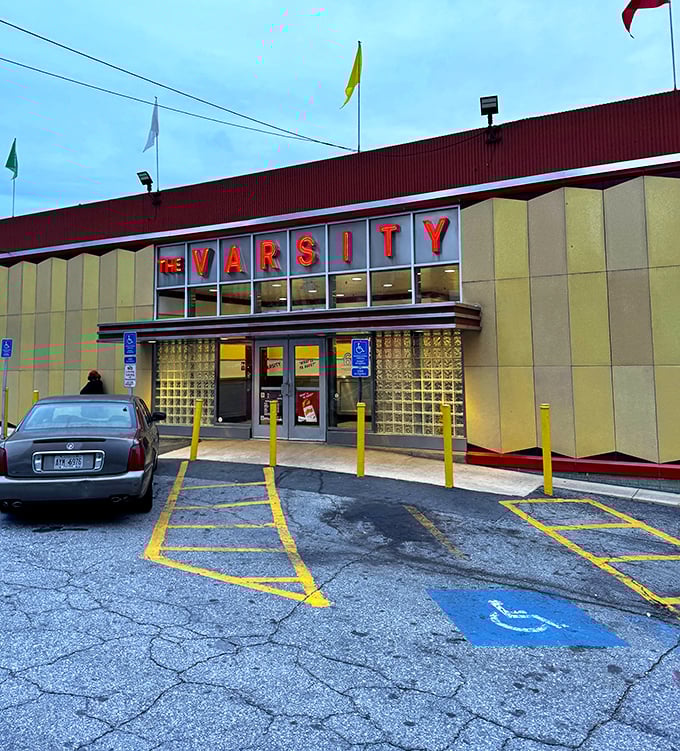 The Varsity's iconic fa&ccedil;ade has welcomed generations of hungry Atlantans&mdash;an architectural announcement that you've arrived somewhere special.