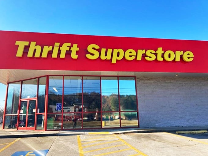 Thrift Superstore might look like a government building, but inside it's a carnival of secondhand delights.