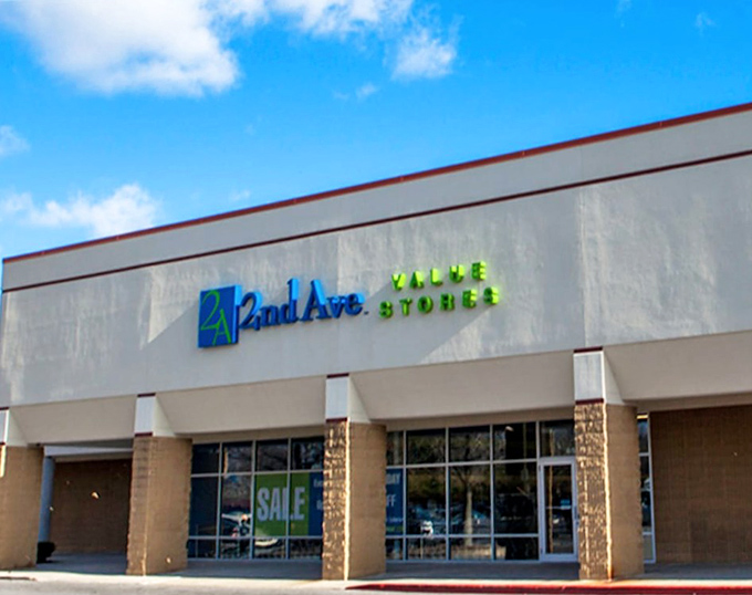 The 2nd Ave sign promises value indeed&mdash;a superstore where "secondhand" feels like first-class shopping without the luxury price tag.