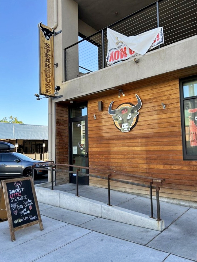 Behind that unassuming wooden fa&ccedil;ade lies a temple to beef where "medium rare" isn't just a temperature &ndash; it's a religion.