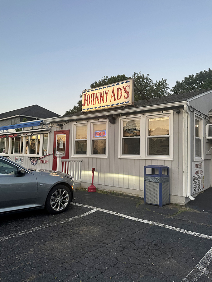 The red door and classic sign have welcomed generations of seafood lovers—Johnny Ad's doesn't need Instagram filters to look authentic.