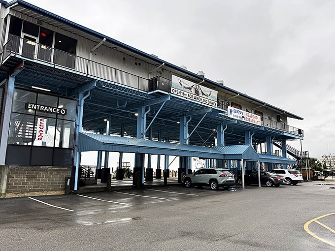 Where boats and appetites dock! McElroy's Harbor House offers seafood with a side of spectacular water views.