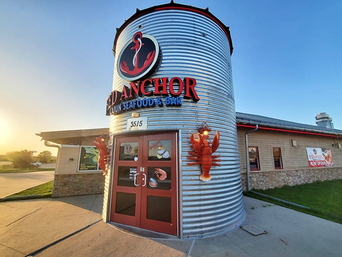 Red Anchor's sunset glow isn't just pretty &ndash; it's nature's way of highlighting seafood perfection.