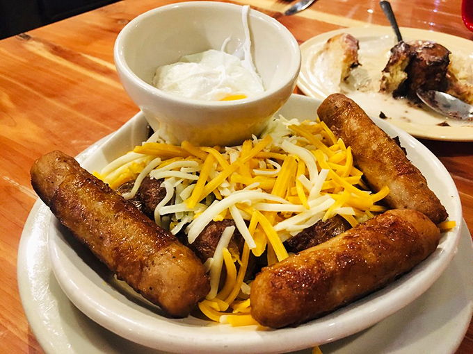 Sausage standing guard around a fortress of eggs, cheese, and potatoes&mdash;this Cowboy Skillet doesn't mess around when it comes to morning hunger.