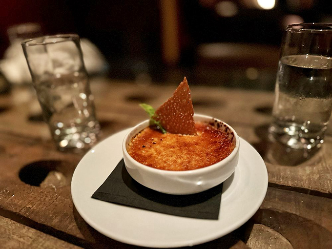 Cr&egrave;me br&ucirc;l&eacute;e with a sugar crust that cracks with satisfying precision&mdash;the dessert equivalent of stepping on a perfect autumn leaf.