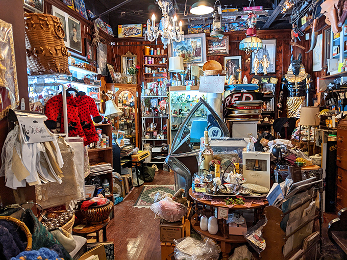 Crystal kingdoms and cobalt blue bottles stand at attention. This display cabinet holds more history than most museum exhibits&mdash;and you can take it home.
