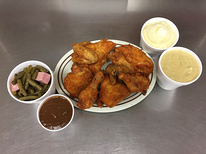 Fried chicken so golden and crispy, Colonel Sanders would hang up his white suit in respectful defeat.