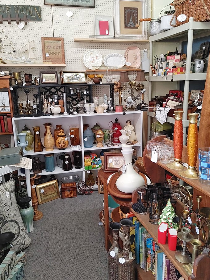 This corner could furnish an entire farmhouse kitchen with the kind of authentic charm that Pinterest boards desperately try to replicate.