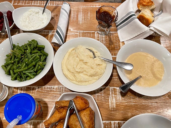 Family-style sides that remind you why sharing is both caring and strategic&mdash;you'll want to try everything on this table.