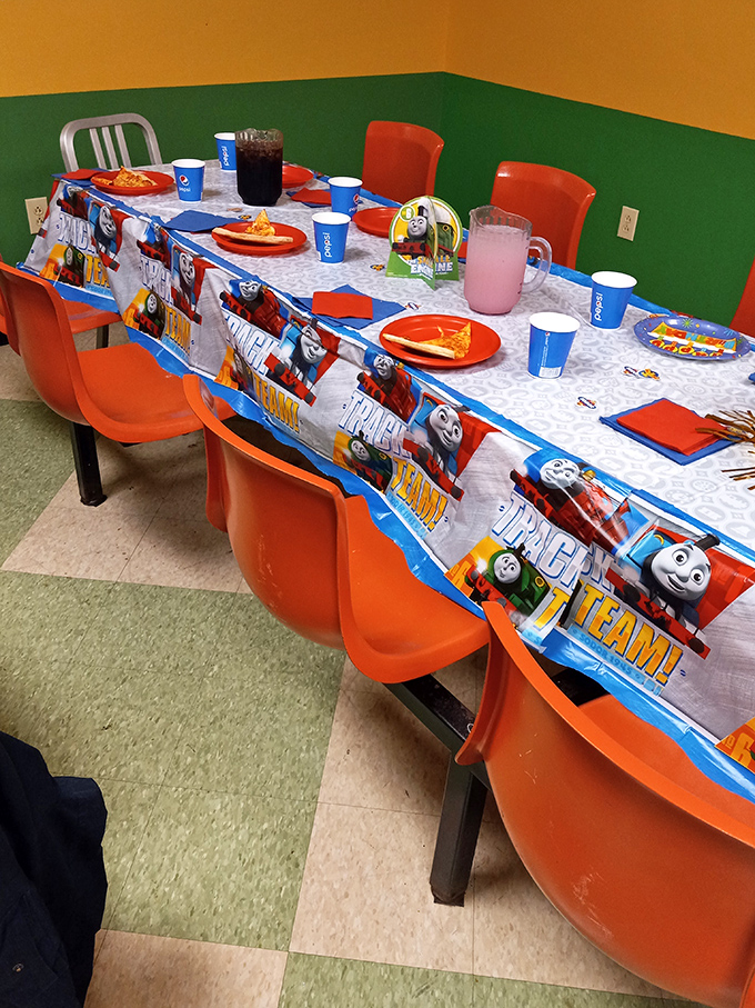 Thomas the Tank Engine doesn't just decorate birthday tables here&mdash;he witnesses the chaos of sugar-fueled celebrations and first strikes.